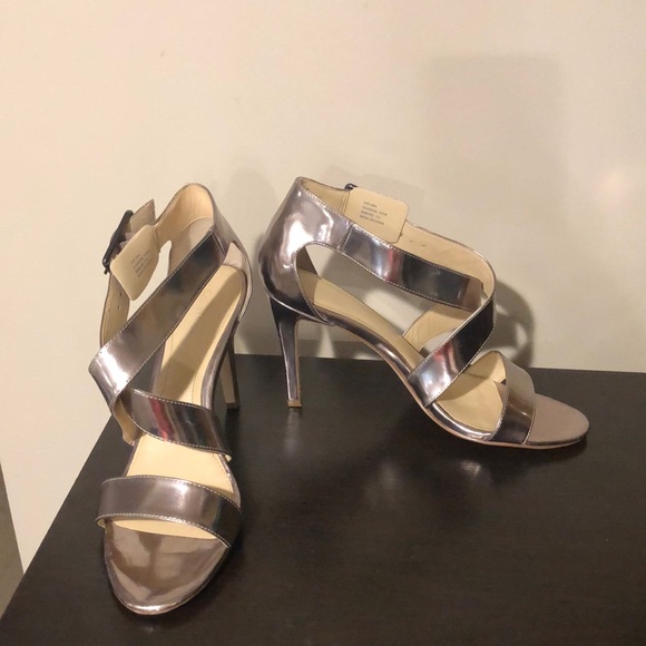 Calvin Klein | Shoes | Calvin Klein Silver Sandal | Poshmark
